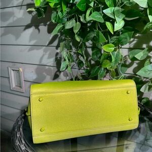 Coach | Bags | Iridescent Neon Green Leather Medium Coach Purse | Poshmark